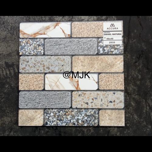 Jual Keramik 40x40 Kasar MULIA ACCURA Ziegel Natura Motif Batu Alam ...