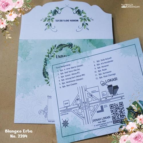 Jual Cetak Undangan Blangko Erba - 2204 *Model Amplop - Blangko Kosong - Kota Bekasi - Kalza ...