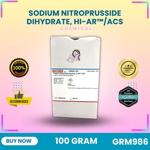 Jual Sodium Nitroprusside Dihydrate, Hi-AR | Na2[Fe(CN)5NO].2H2O, 100 ...