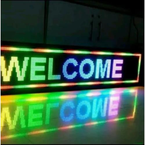 Jual Huruf Berjalan Running Text Raning Teks WiFi RGB Full Color 1 Sisi ...