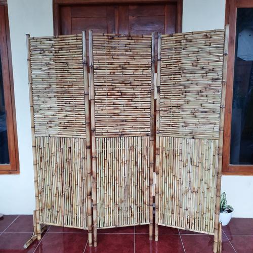 Jual Partisi Ruangan (Sketsel) Dari Bambu Cendani Unik Custom 2 Pintu ...