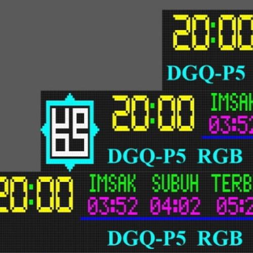Jual controler jadwal sholat p5 rgb mp3/tartil multi ukuran 1 smpe 4 ...