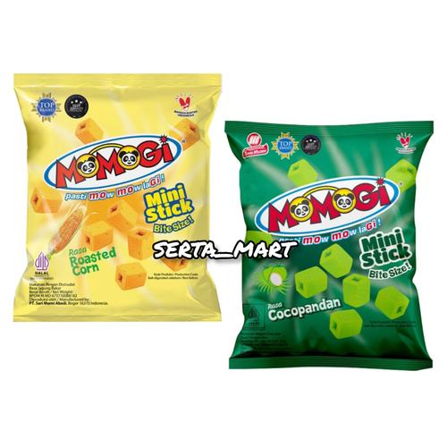 Jual Momogi Mini Stick Bite Size 70gr - Roasted Corn / Cocopandan ...