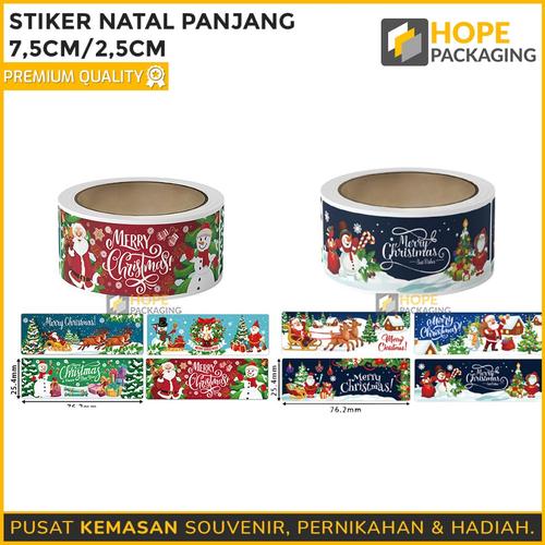 Jual Stiker Label Panjang 7.5 cm Merry Christmas/STICKER TOPLES NATAL ...