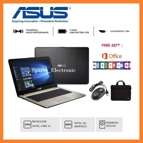 Jual LAPTOP ASUS X441U Core i3 GEN 6th RAM 4GB/1TB HDD/VGA 2GB NVIDIA ...