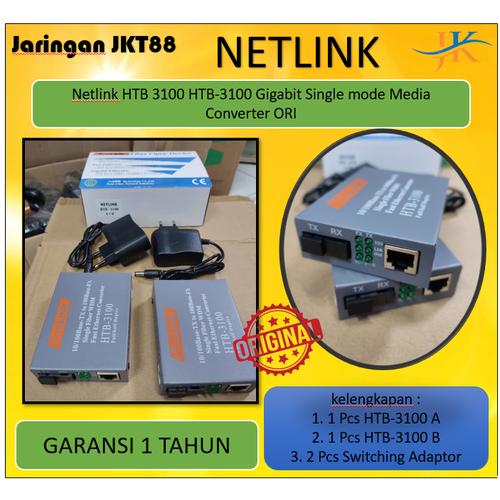 Jual Netlink HTB 3100 HTB-3100 Gigabit Single mode Media Converter ORI - HTB - Jakarta Pusat ...