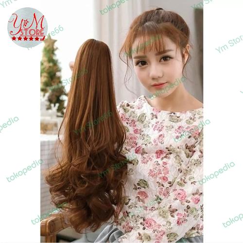 Jual Rambut Palsu Ikat Jepit Panjang 55cm Model Gelombang / Rambut ...