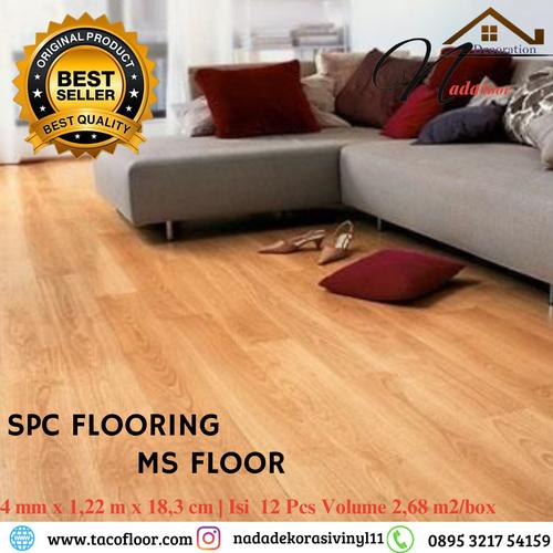Jual spc flooring motif kayu dan stone ms floor tebal 4 mm anti rayap ...