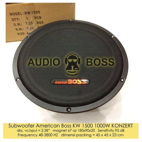 Jual Subwoofer American Boss 15 Inch 1000 Watt 1500 15" 15 in - Jakarta ...