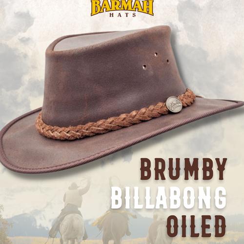 Jual Topi Koboy/outdoor/kulit Barmah - Brumby Billabong Oiled Dark ...
