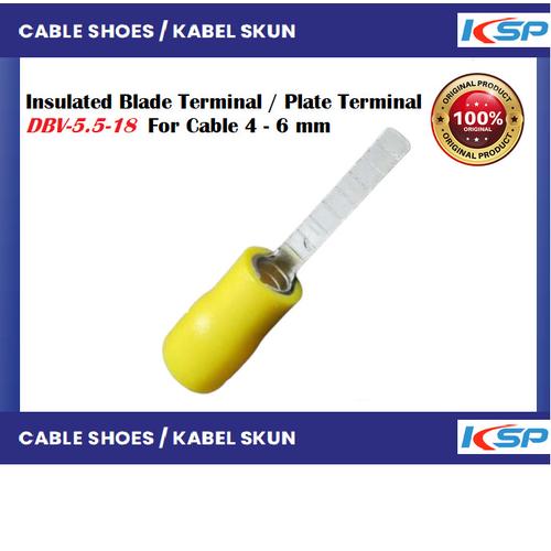 Jual Skun Pipih KSP 6mm - Skun Pin Gepeng 6mm untuk kabel 4 - 6mm ...