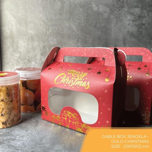 Jual Jasper Gable Box Kemasan Brownies Cookies Golden Merry Christmas ...