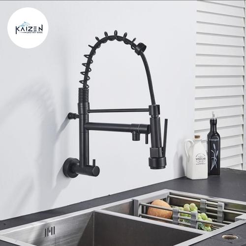 Jual Kran Kitchen Sink pantry Tarik hitam black DINDING/kran pantry ...