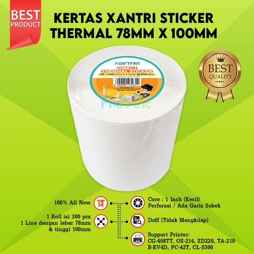 Jual KERTAS STICKER LABEL PRINTER BARCODE 78 X 100 MM - 1 LINE ...