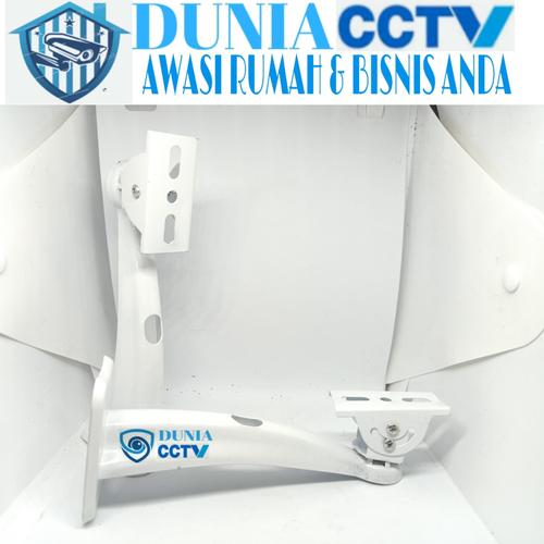 Jual bracket kamera cctv outdoor / breket cctv outdoor besi putih ...