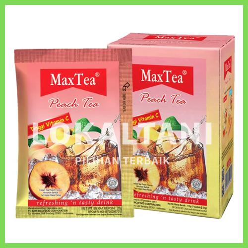 Jual Max Tea Peach Tea / Minuman Segar Sachet Peach Tea Max Tea isi ...