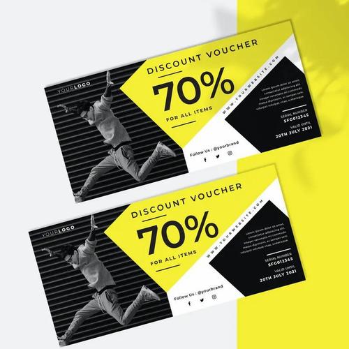 Jual Cetak Voucher Diskon Gift Card Bahan Art paper Proses 1 Hari ...