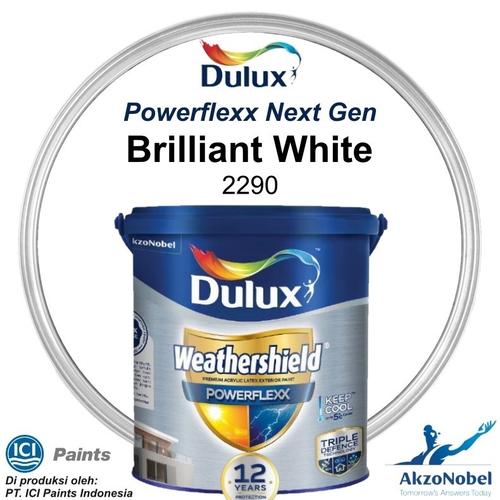 Jual CAT DULUX WEATHERSHIELD POWERFLEXX / BRILLIANT WHITE 2290 / PUTIH ...