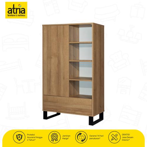 Promo Lemari Cabinet Tinggi Atria Lysa 80x39x135 Dark Oak Cicil 0% 3x ...