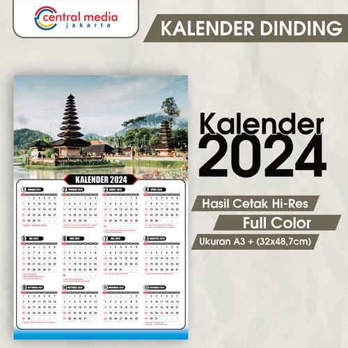 Jual Cetak Kalender Dinding 2024 Poster Lembaran Wall Calendar ...