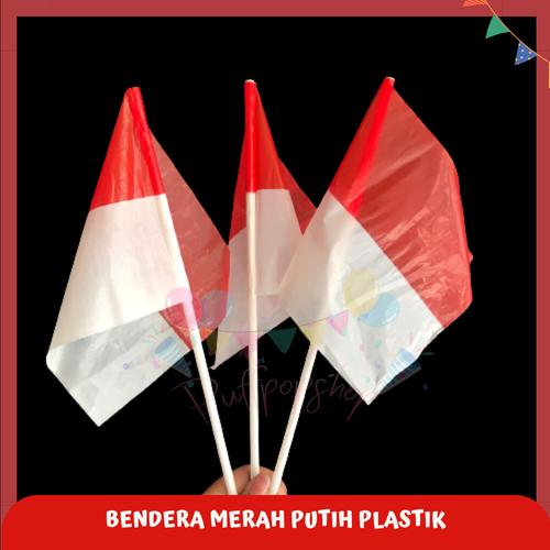 Jual Bendera Merah Putih gagang Stick isi 10 pcs Bendera Kemerdekaan ...