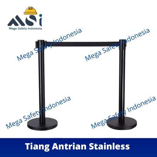 Jual Tiang Antrian Stainless Hitam Queue Line Standing Barrier - Merah ...