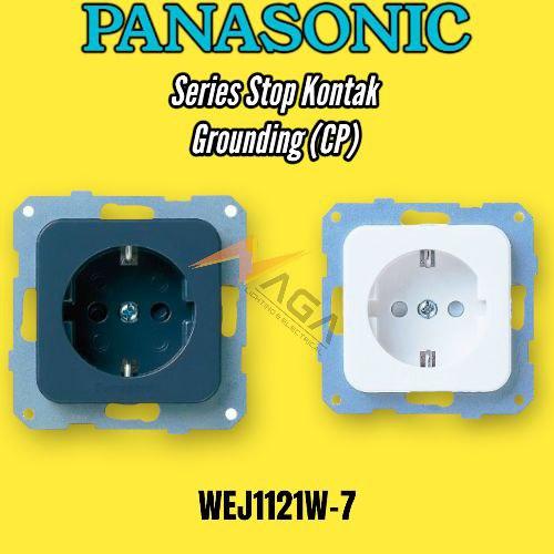 Jual Panasonic Wide Series Stop Kontak dengan Grounding (CP) WEJ1121W-7 ...