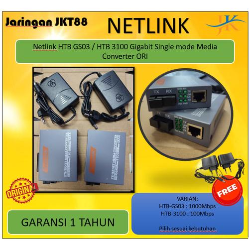 Jual Netlink HTB GS03 / HTB 3100 Gigabit Single mode Media Converter ORI - 100Mbps 3100, HTB ...