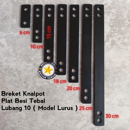 Jual Breket Knalpot Plat Besi Tebal Lubang 10mm Lurus Universal Motor ...