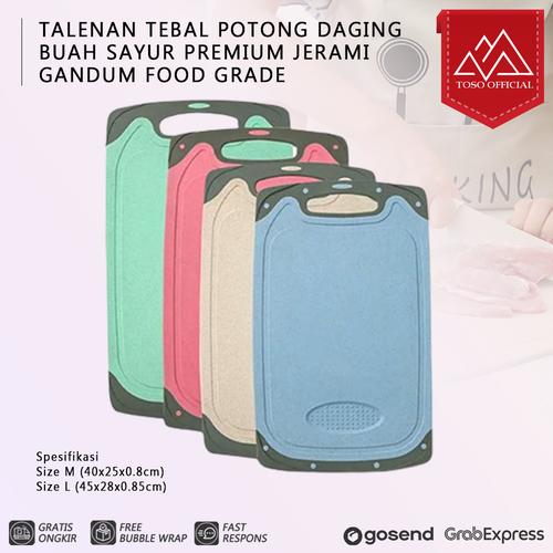 Promo TOSO Talenan Tebal Potong Daging Buah Sayur Premium Jerami Gandum ...