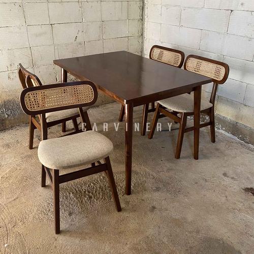 Jual Set Kursi Cafe Rotan Kayu Jati - Set Meja Makan Ropan Rotan & Bangku - Kab. Jepara ...