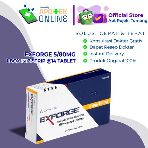 Jual EXFORGE 5/80 MG 1 BOX ISI 2 STRIP / AMLODIPINE VALSARTAN /DARAH ...
