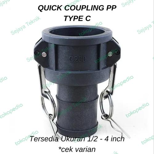 Jual Quick Coupling Camlock PP Tipe C 1" 2" 3" 4" Polypropylene Hitam ...
