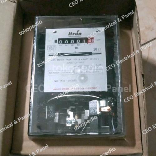 Jual KWH Meter 3Phase 50(100)A Analog MERK ITRON ACTIVE METER C114HR1 ...