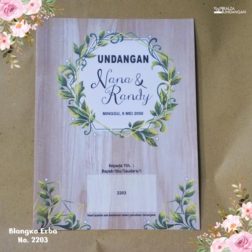 Jual Cetak Undangan Blangko Erba - 2203 - Blangko Kosong - Kota Bekasi ...