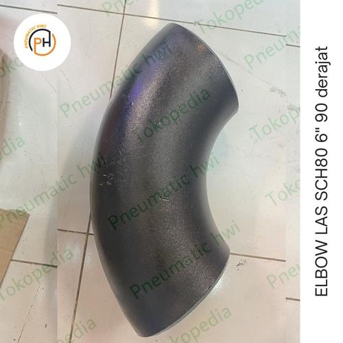 Jual 6" Elbow las besi 6 inch sch80 90 derajat seamless carbon steel ...