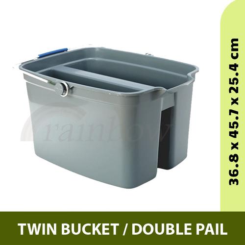 Jual Twin-Bucket Pail 22 Liter / Ember Sekat untuk Kebersihan / Double ...