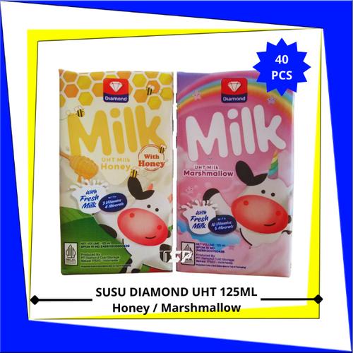 Jual Susu Diamond UHT Honey / Marshmallow 125ml x 40 pcs (1 Karton) - MArshmallow - Kota Bekasi ...