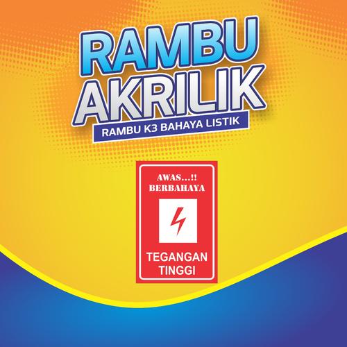 Jual RAMBU K3 AWAS BERBAHAYA LISTRIK TEGANGAN TINGGI 20X30cm AKRILIK ...