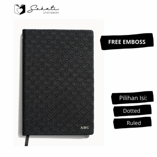 Jual FREE CUSTOM EMBOSS NAMA - notebook / buku tulis / leather notebook ...