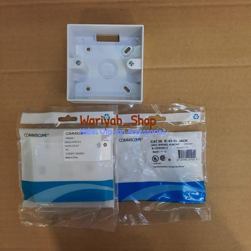 Jual Modular Data Cat.5e+Faceplate 1 hole Amp COMMSCOPE+Outbow Komplit ...