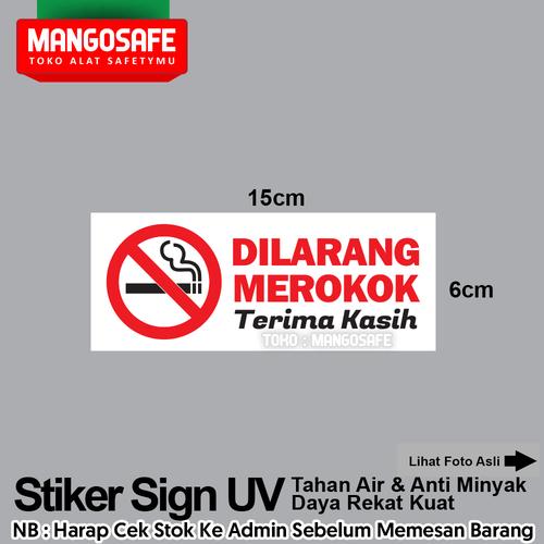 Jual Sticker Dilarang Merokok Kecil No Smoking 15x8 Stiker UV Warning ...