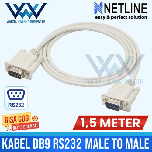 Jual KABEL SERIAL DB9 RS232 MALE TO MALE 1,5 METER NETLINE - Jakarta ...