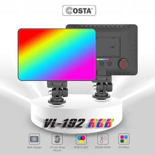 Promo COSTA VL-192 RGB Continuous Lighting Video Vlog replace battery ...