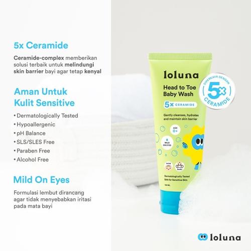 Jual Loluna Head to Toe Baby Wash 100 ML / Sabun Shampoo Mandi Bayi ...