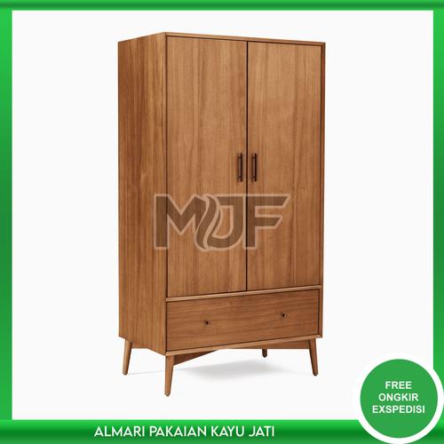 Jual almari pakaian anak minimalis kayu jati 2 pintu 1 laci - Kab ...
