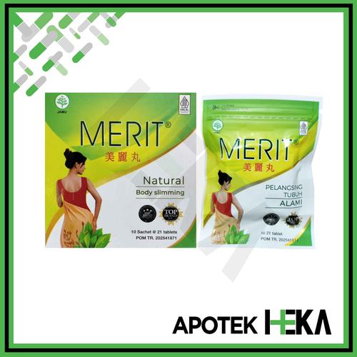 Jual Pil Merit Box isi 10x21 Tablet - Pelangsing Alami Mengurangi Lemak ...