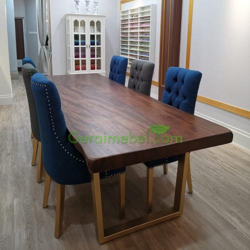 Jual Set Meja Makan Mewah Kayu Solid 3 Meter 6 Kursi Sofa Minimalis ...