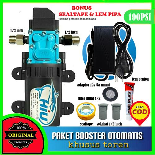Jual paket pompa booster khusus toren pipa 1/2 inch - hiu 100psi ...
