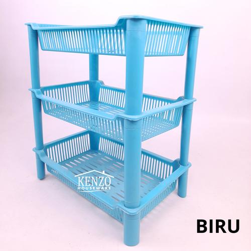 Jual Rak Plastik 3 Susun Kecil Dapur Serbaguna Rak segi Empat Susun 3 ...